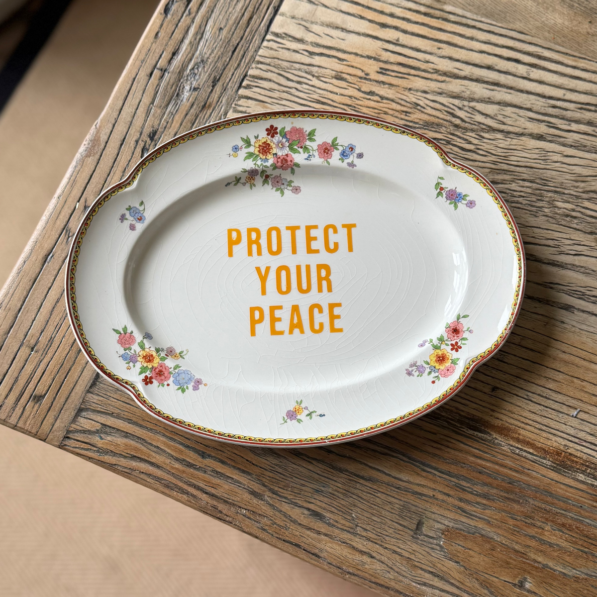 PROTECT YOUR PEACE Floral Serving Plate – Modo Creative
