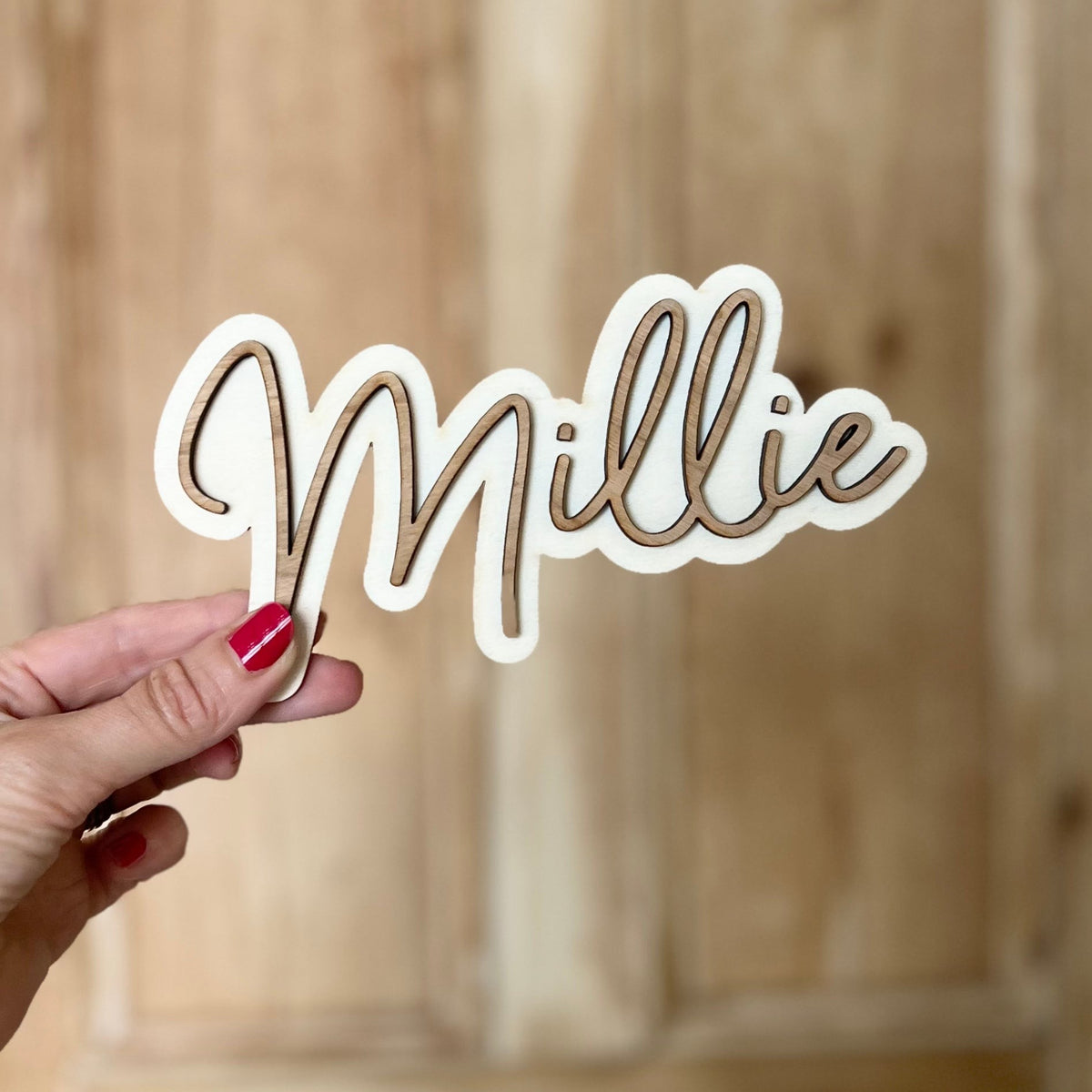 Wooden Layered Name Door Sign – Modo Creative