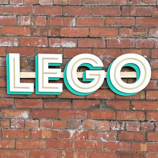 Wooden Painted 3D Word Sign – Modo Creative