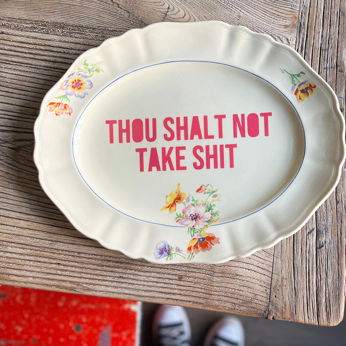 THOU SHALT NOT TAKE SHIT Serving Platter – Modo Creative