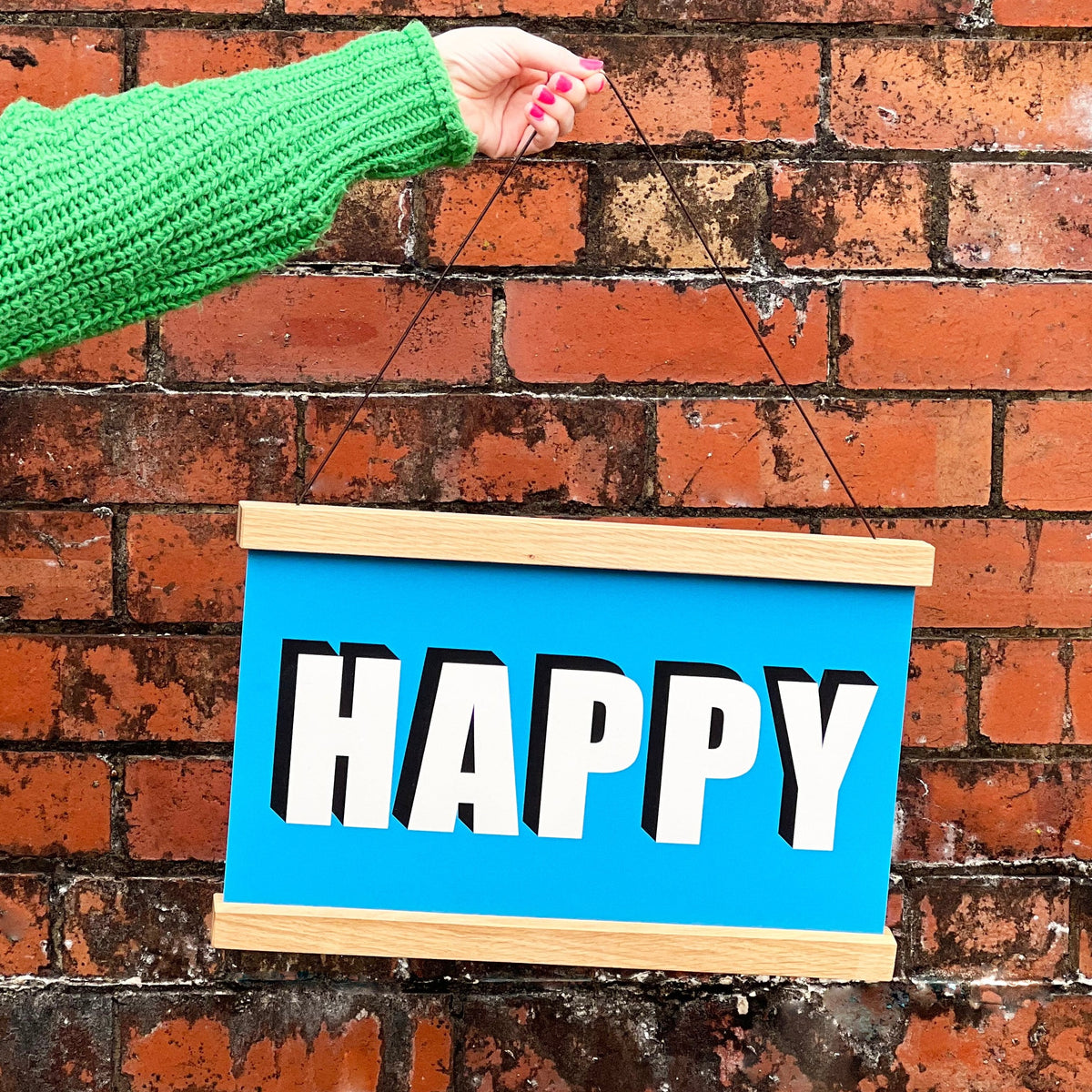 HAPPY Hanging Poster Print – Modo Creative